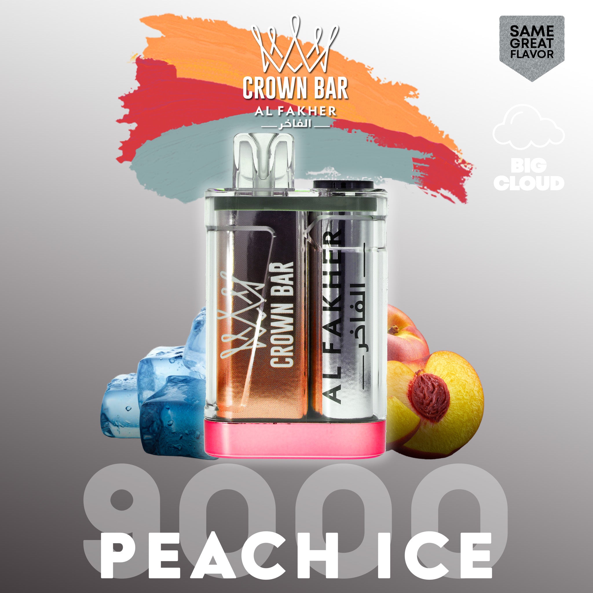AL Fakher Crown Bar 9000 Vape - Peach Ice – Vape Shop
